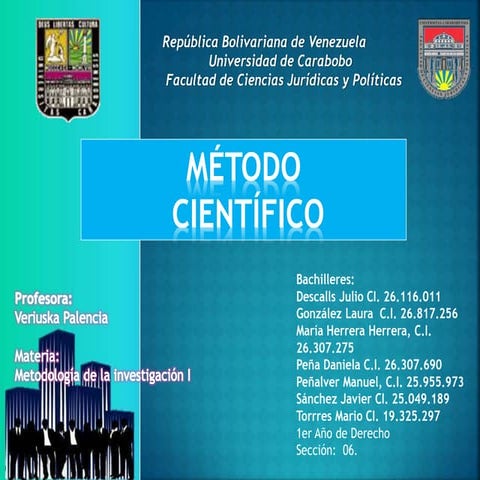 EL METODO CIENTIFICO - METODOLOGIA | PPTX