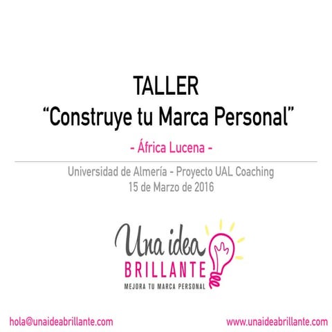 Presentación Taller Construye tu Marca Personal | PDF