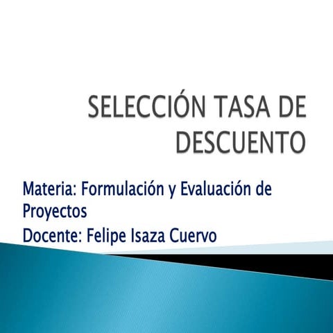 Presentacion tasa de_descuento | PPTX