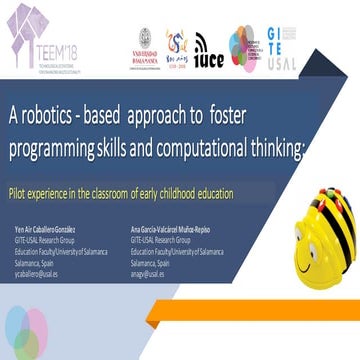 A Robotics Based Approach To Foster Programming Skills And Computational Thinking Pilot