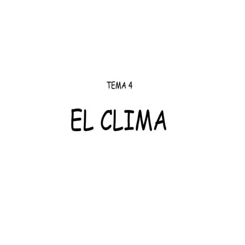 Tema 4 el tiempo y el clima 1º ESO | ODP