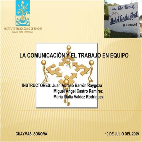 PRESENTACIÓN DEL TEMA COMUNICACIÓN Y TRABAJO EN EQUIPO | PPT