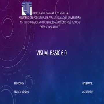Instalación paso a paso de Visual basic 6.0 | PPSX