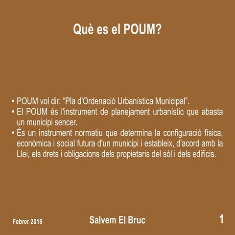 Presentació poum v5 | PPT