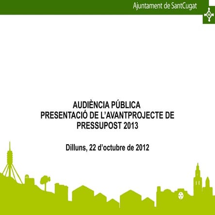 Presentació pressupost 2013 | PPT