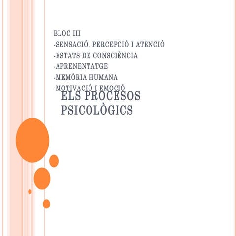 Presentació processos cognitius 1 | ODP