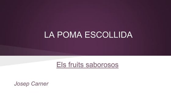 La poma escollida | PPT