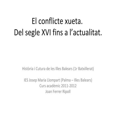 Presentació xuetes | PPT