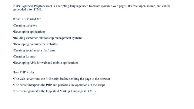 hyper text preprocessor presentation.pptx hyper text preprocessor presentation.pptx