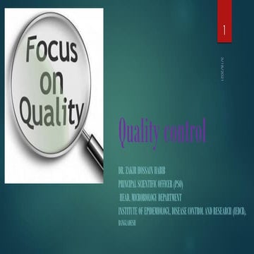 Presentaion on quality control | PPT