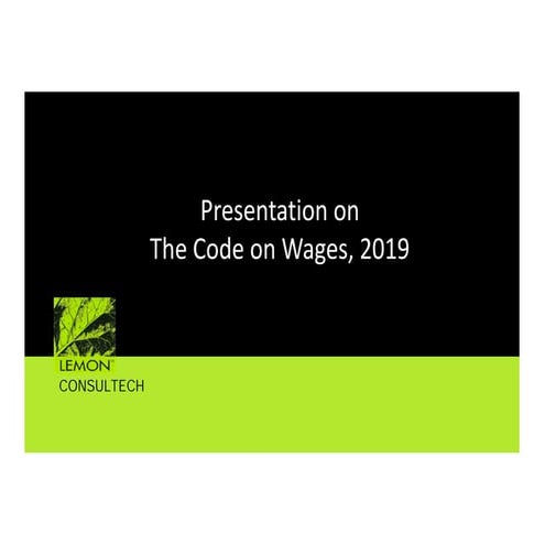 The code on wages 2019 | PPTX