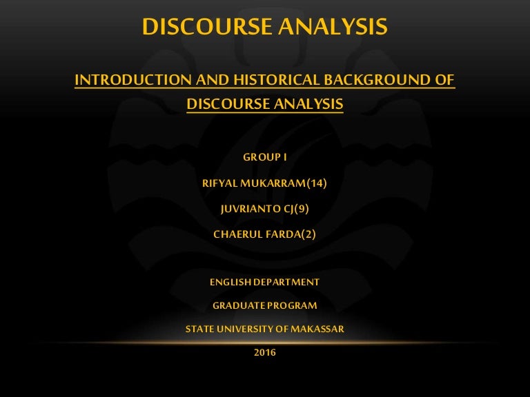 Presentase discourse analysis group 1