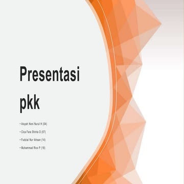 Presentasi smk pkk kelas 3 smk yogyakarta | PPTX