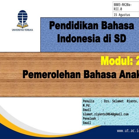 PRESENTASI 2-A_PDGK4204_kumalasariyeni_pembelajaran Bahasa Indonesia.ppt