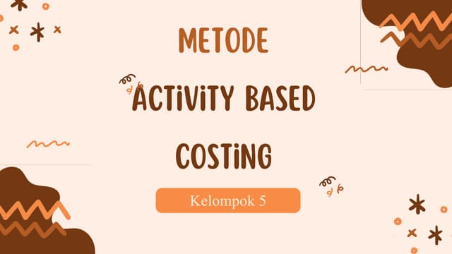 POWER POINT ACTIVITY BASED COSTING (ABC SYSTEM) | PPTX