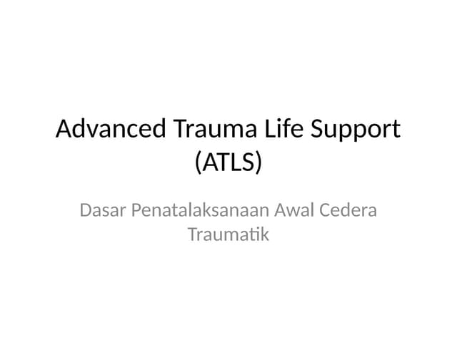 Trauma resuscitation and basic life support | PPT