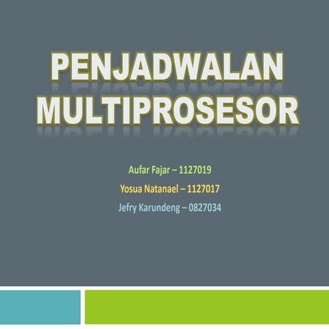 Multiprocessor scheduling | PPT