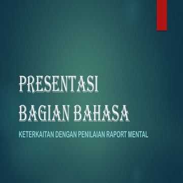 Presentasi bagian bahasa program kerja di pondok pesantren | PPTX