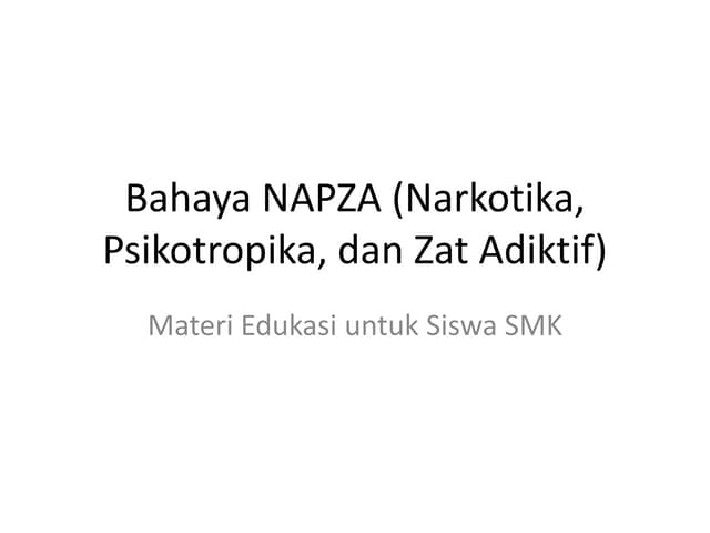 PPT NAPZA | PPTX