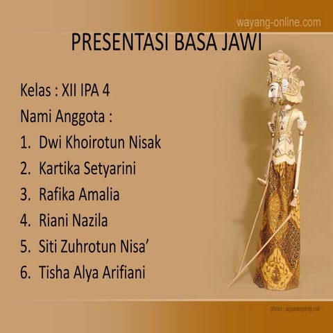 Presentasi basa jawi | PPT