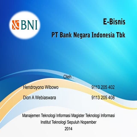 BNI E Commerce Strategy | PPT