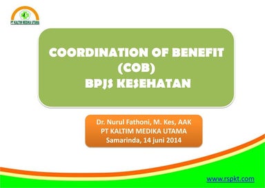 Petunjuk Teknis Koordinasi Manfaat (Coordination of Benefit) BPJS ...