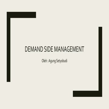 Presentasi demand side management | PPTX