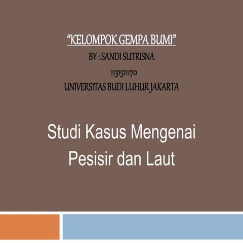Presentasi eko.lingkungan "PESISIR DAN LAUT INDONESIA'' | PPTX