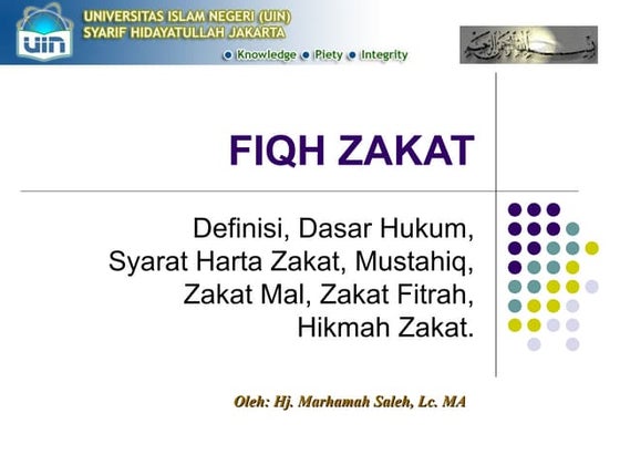 Presentasi Fiqh Zakat | PPS