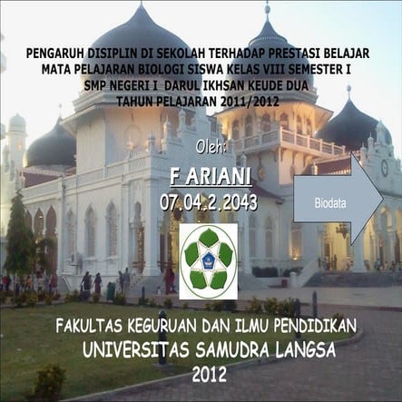 Presentasi hasil penelitian fariani | PPT