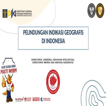 Presentasi Indikasi Geografis kekayaan intelektual | PPTX
