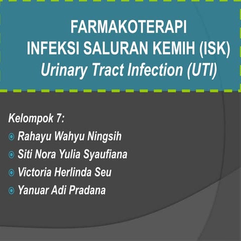 Farmakoterapi Infeksi Saluran Kemih | PPTX
