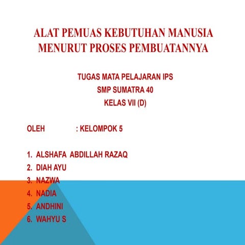 Presentasi kelompok 5 | PPT