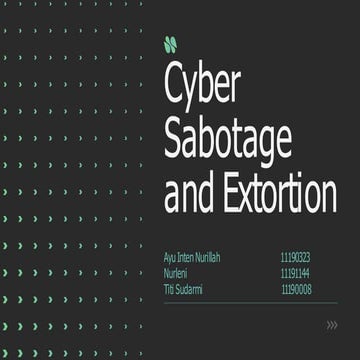 Presentasi Kelompok Ayu Inten Nurillah, Nurleni, Titi Sudarmi (Cyber ...