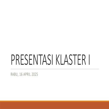 PRESENTASI KLASTER I INTEGRASI LAYANAN PRIMER PUSKESMAS | PPT