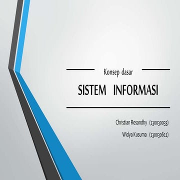 Konsep Dasar Sistem Informasi | PPTX