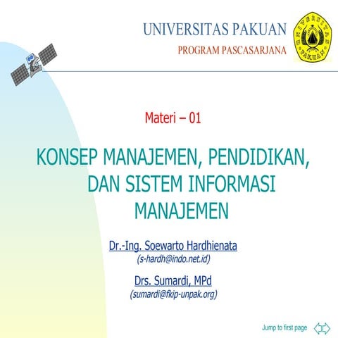 Presentasi kuliah sim pendidikan materi 01 | PPT