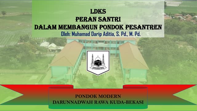Presentasi Ldks Pondok Pesantren Darunnadwahpptx