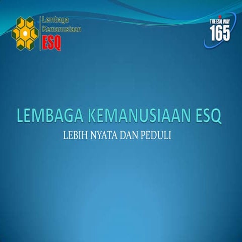 Lembaga Kemanusiaan ESQ | PPTX