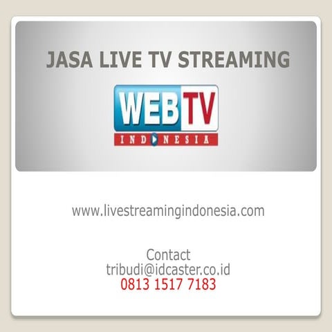 Presentasi live streaming 2015 | PPTX