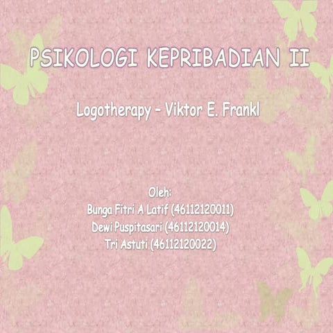 Logoterapi - Viktor E. Frankl | PPT