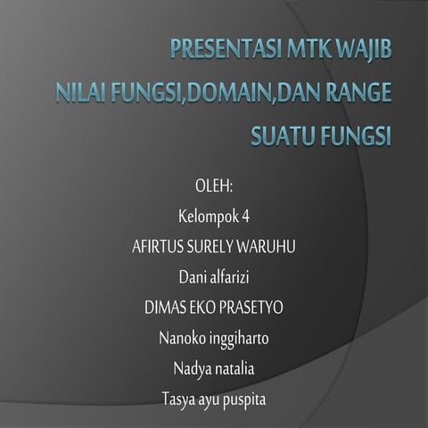 Presentasi mtk wajib | PPTX