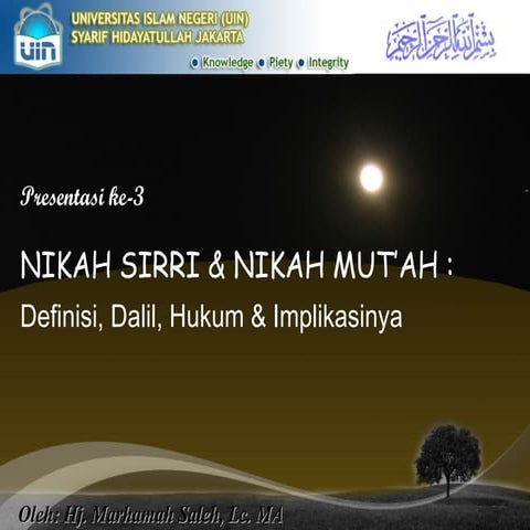 Presentasi Nikah Siri Dan Mutah | PPS