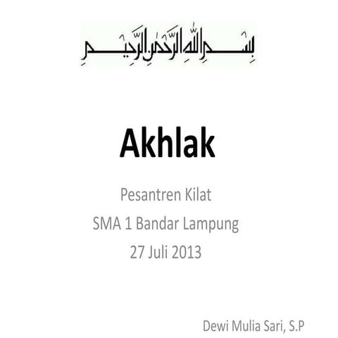 Akhlak | PPTX