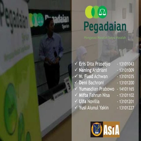 Presentasi Pegadaian (Manfaat, Tujuan, Perbandingan dll) | PPTX