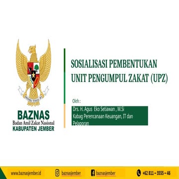 PRESENTASI PEMBENTUKAN UPZ 3. Tanggul Jember | PPTX