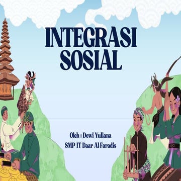 Integrasi sosial di Indonesia dan jenisnya | PPT
