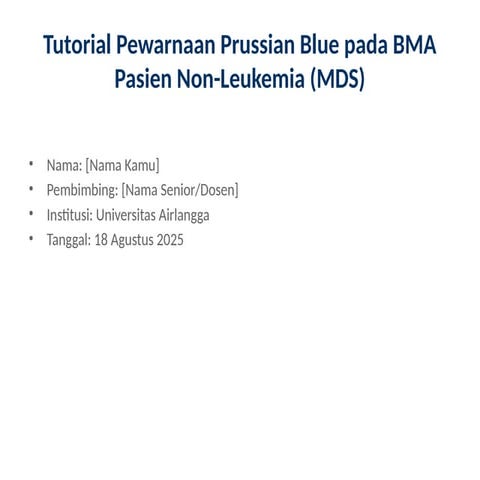 Template presentasi pewarnaan prussian blue | PPTX