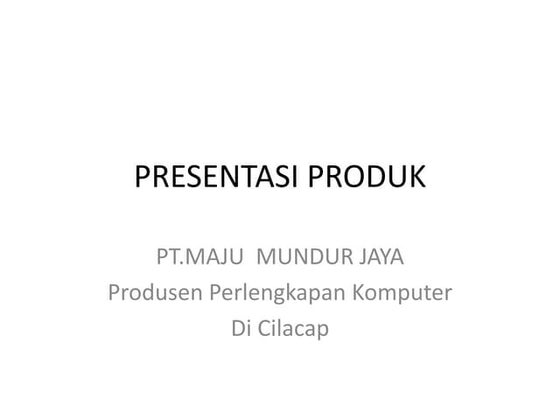 Contoh Slide Presentasi Penawaran Produk | PPTX