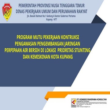 Presentasi Program Mutu untuk pekerjaan Sistem Penyediaan Air Minum.pptx